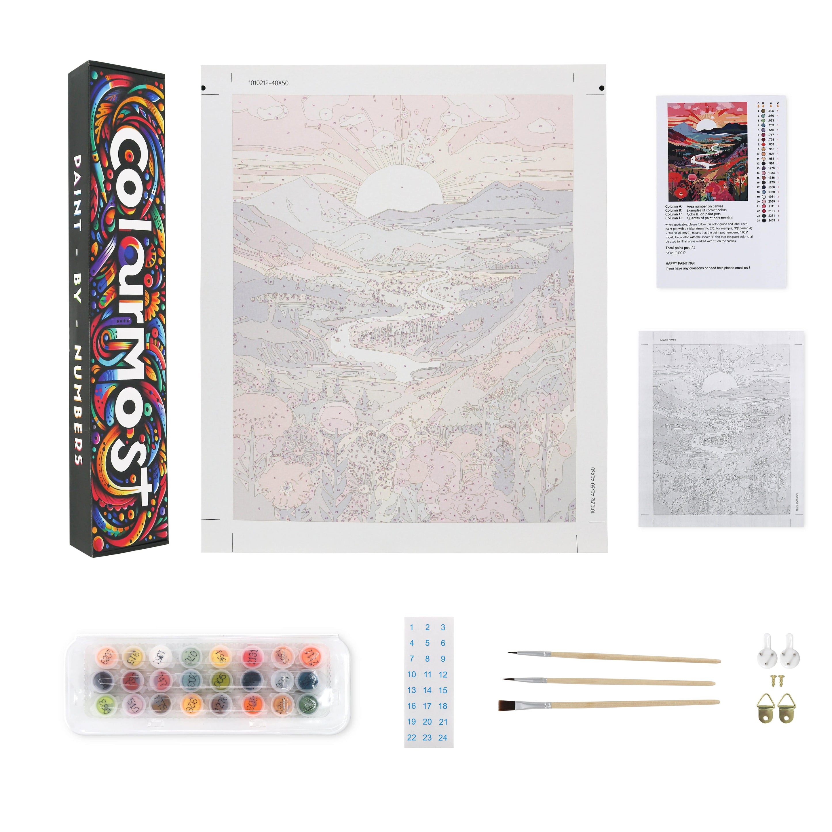 "Colorful Mountains" Series | Original Paint by Numbers Kit – Colourmost