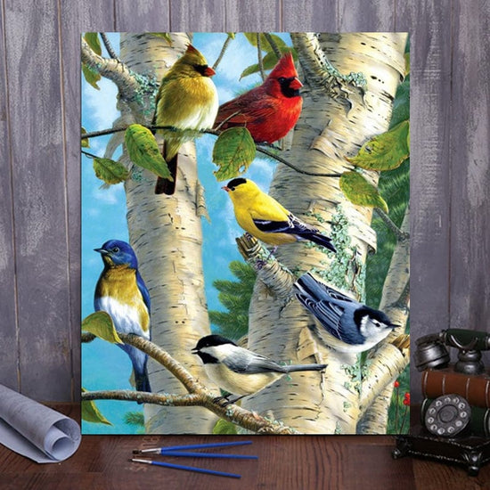 ColourMost™ DIY Painting By Numbers - Birds On The Tree – Colourmost